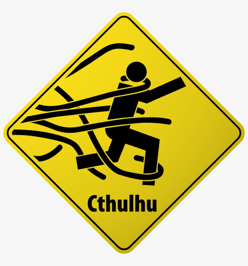 Cthulhu The Call Of Cthulhu Yellow Text Sign Signage - Cthulhu Sign PNG ...