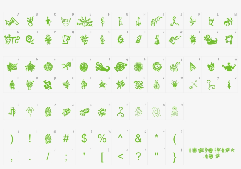 Font Cthulhu Glyphs Preview - Galactic Basic Standard PNG Image ...