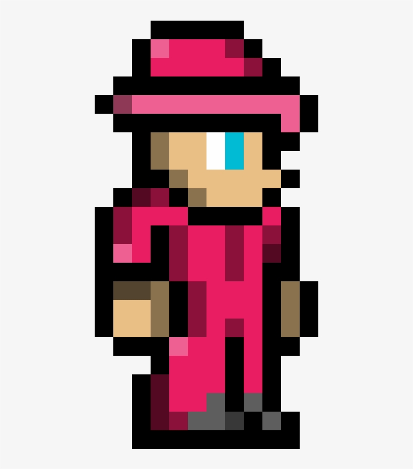 Pink Guy - Pixel Character No Background PNG Image | Transparent PNG ...