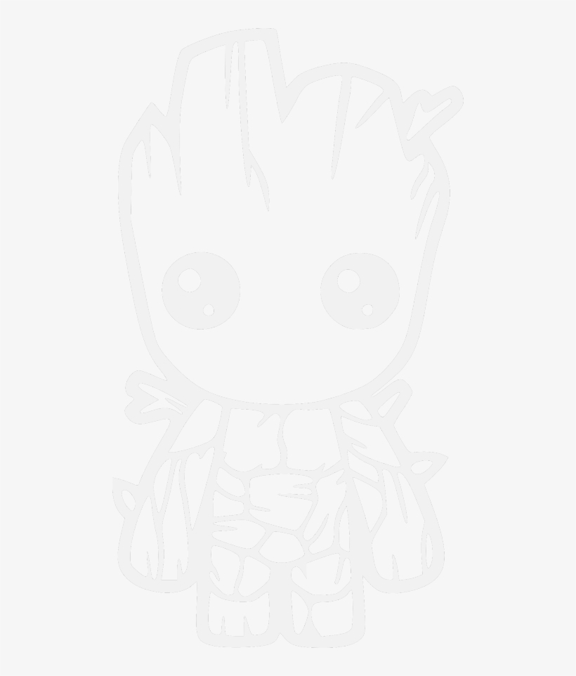 Please Note That The White Image Is A White Sticker - Baby Groot Black ...