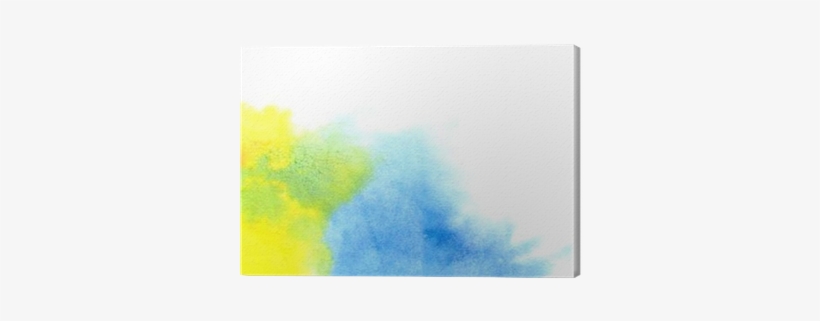 Download Abstract Yellow-blue Watercolor Splash Canvas Print - Painting ...