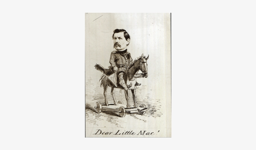 This Caricature Of Mcclellan By An Unidentified Artist - Sitting PNG ...