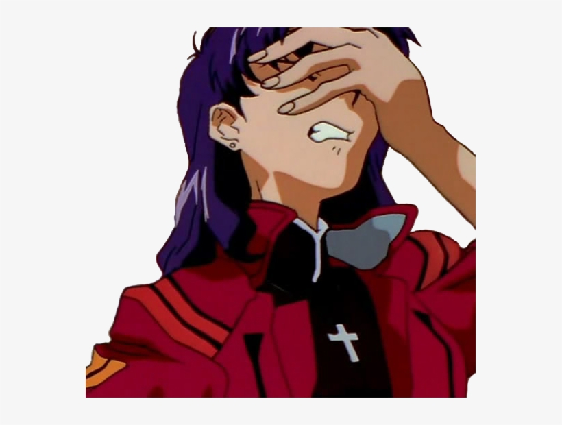 Misato Katsuragi Facial Expression Human Hair Color - Misato Facepalm ...