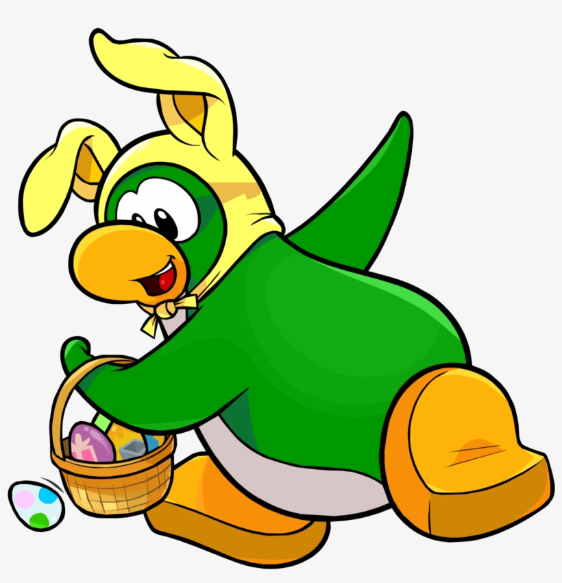 Yellow Bunny Ears Penguin 0 - Club Penguin Easter PNG Image ...