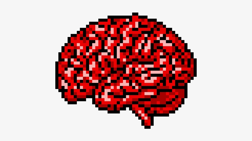 Download Brain - Pixel Art Brain | Transparent PNG Download | SeekPNG