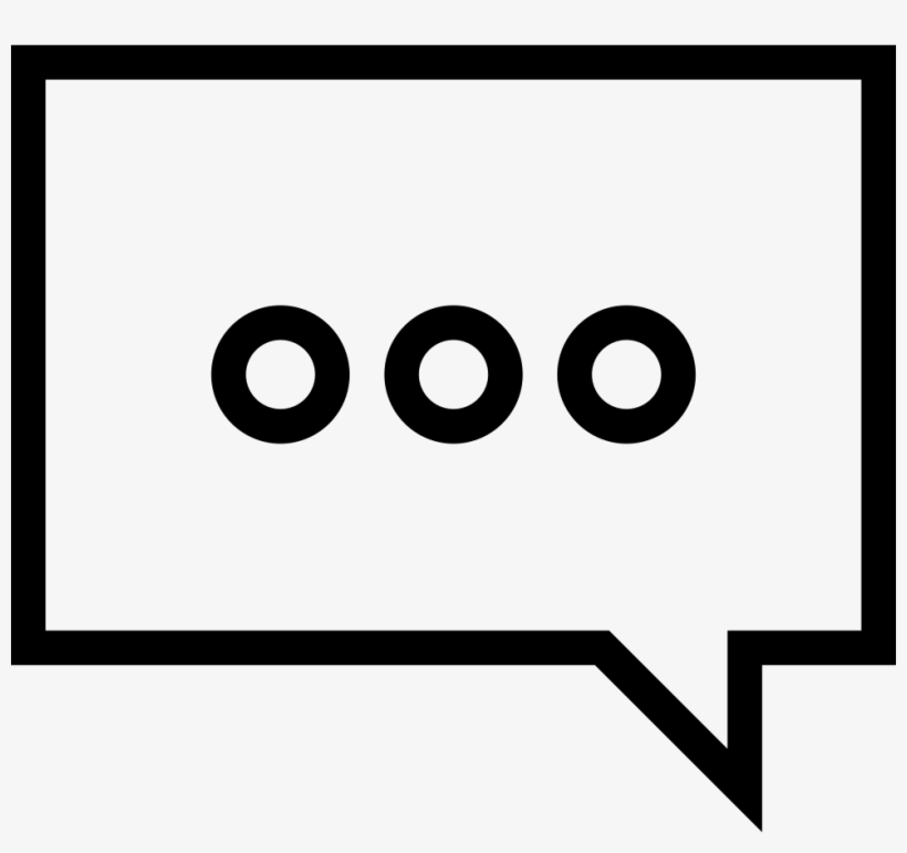 Speech Bubble And Three Dots Comments - Speech Bubble With Dots PNG ...
