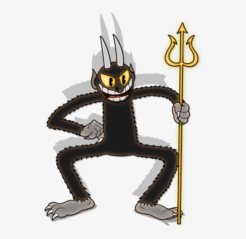 Cuphead The Devil Holding Trident - Cuphead Devil Png PNG Image ...