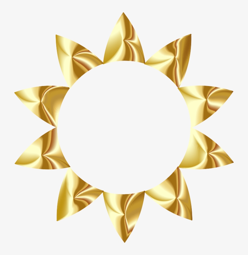 Prismatic Sun Line Art 3 No Background Clip Art Royalty - Gold Sun No ...