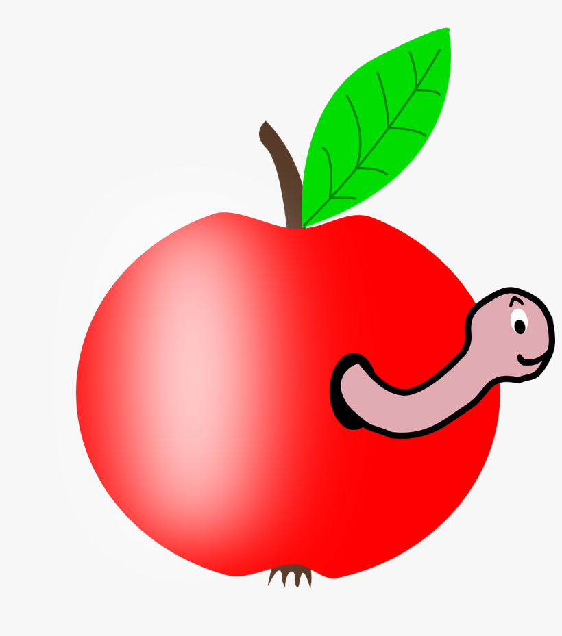 Worm In My Apple - Apple With A Worm PNG Image | Transparent PNG Free ...