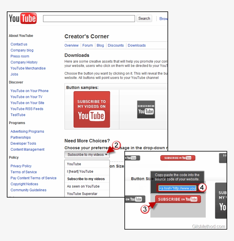 Download Promote Youtube Channel Buttons - Youtube Promote Button ...