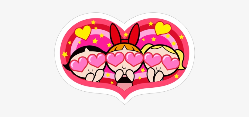 Download Viber Sticker «the Powerpuff Girls» - Powerpuff Girls Heart ...