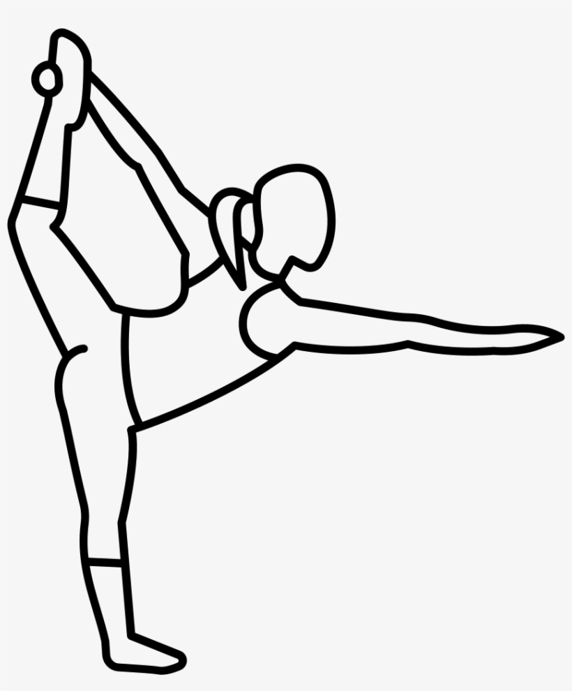 Woman Standing On One Leg Lifting Left Leg Comments - Scalable Vector ...