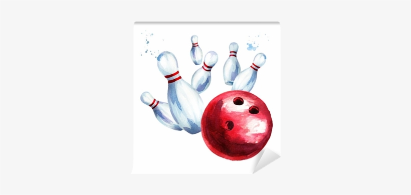 Bowling Ball And Pins - Bowling Watercolor PNG Image | Transparent PNG ...