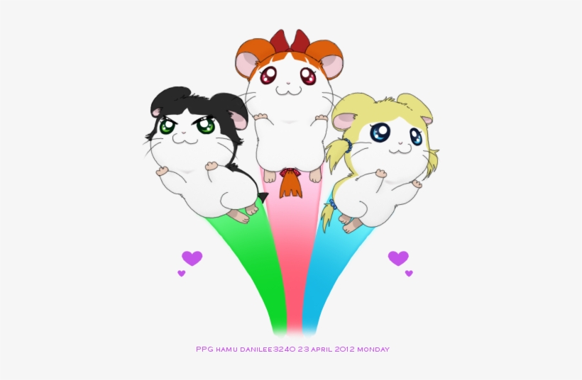 Hamtaro X Powerpuff Girls - Hamtaro The Powerpuff Girl PNG Image ...