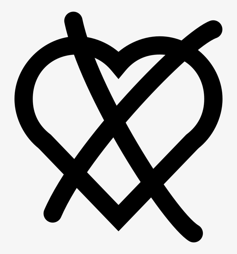 Download A Heart That Has Been Crossed Out - Crossed Out Heart Symbol ...