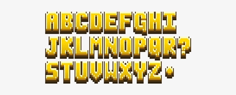 Download Preview - 8 Bit Letters Png | Transparent PNG Download | SeekPNG
