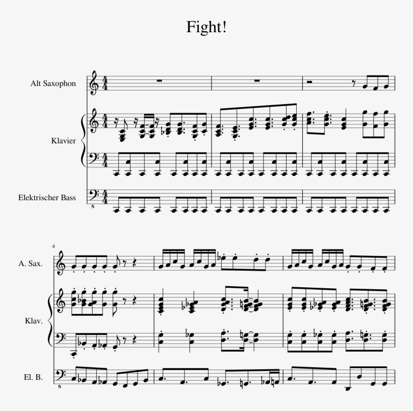 Fight Sheet Music 1 Of 7 Pages - Fight Color Splash Sheet Music PNG Image | Transparent PNG Free ...