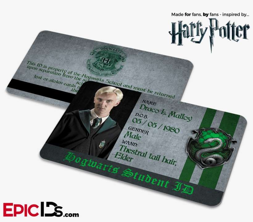 Harry Potter Inspired Hogwarts Student Id - Harry Potter: Hogwarts ...