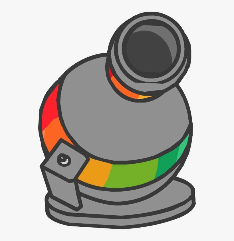 Rainbow Cannon - Club Penguin Cannon PNG Image | Transparent PNG Free Download on SeekPNG