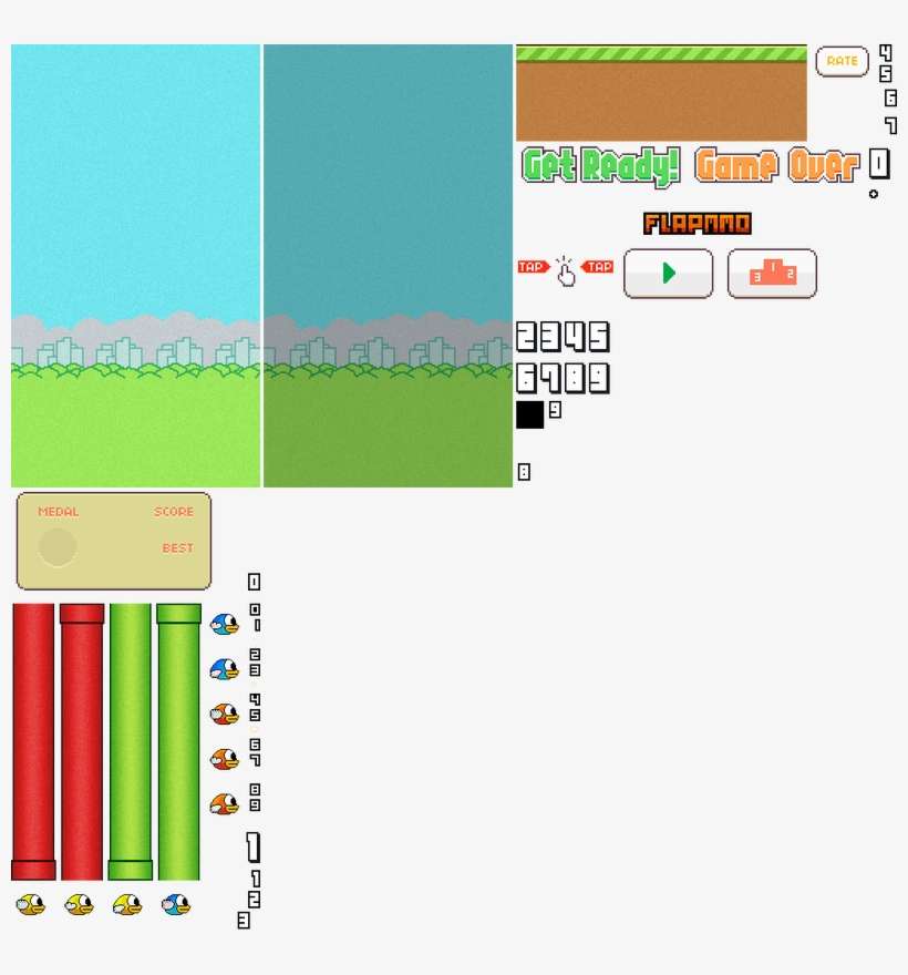I Create 70% From All The Mods - Flappy Bird Atlas Png PNG Image ...
