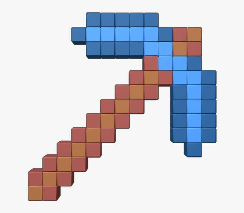 Download A Diamond Pickaxe From Minecraft 68 Blocks And Colors ...