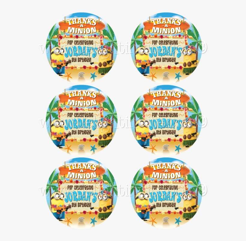 Download Luau Pool Party Minions Sticker Tags - Inflatable ...