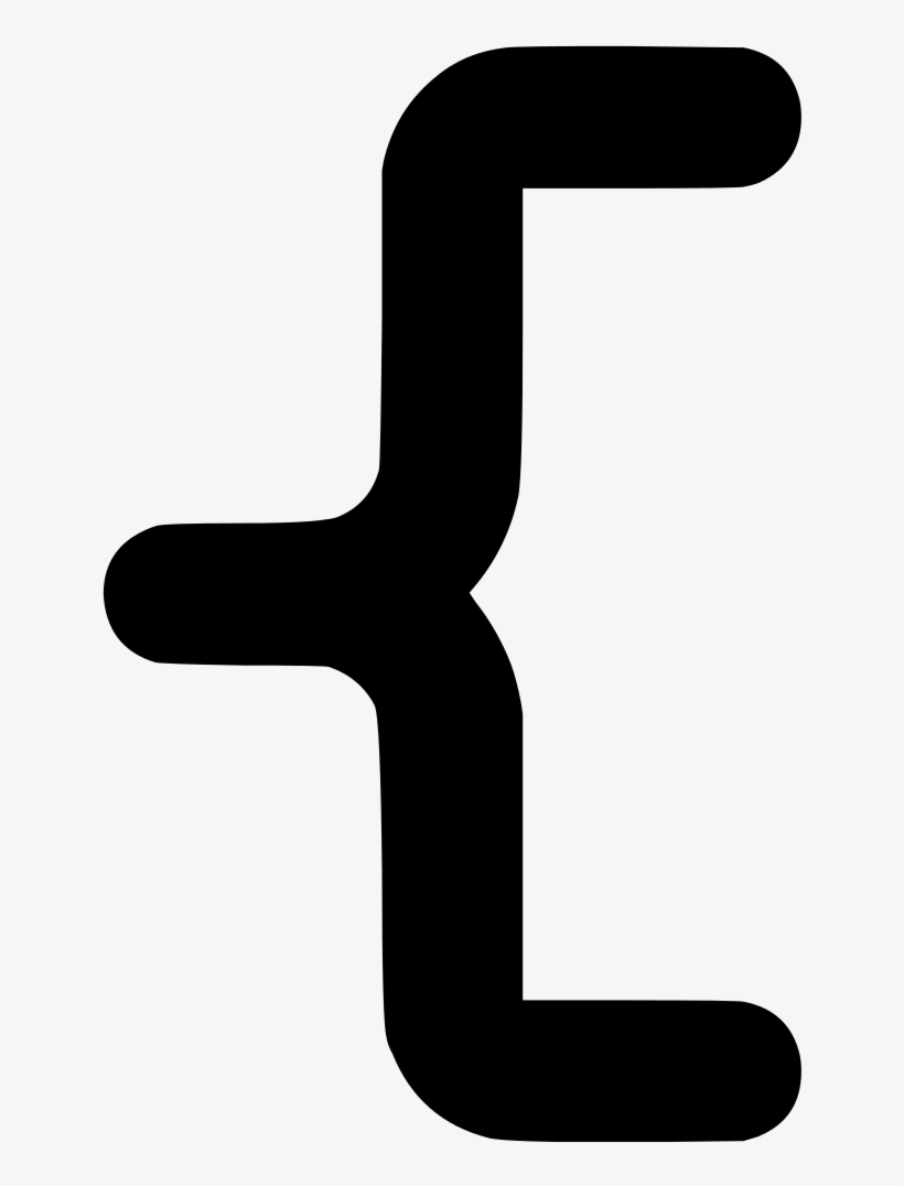 Ocr-a Char Left Curly Bracket - Curly Bracket Vector Svg PNG Image ...