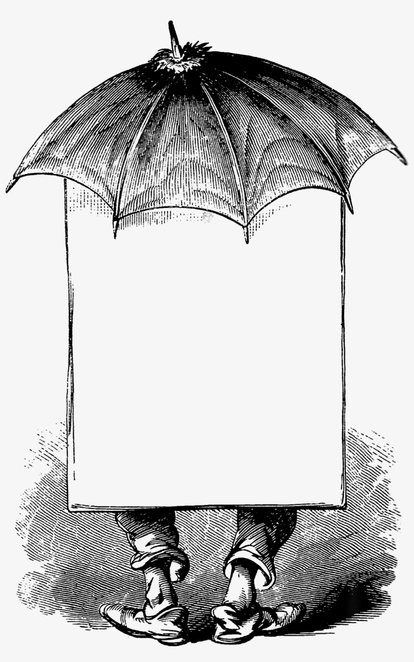 0255 Victorian Man Umbrella Advertising Blank Banner - Idioms In His ...
