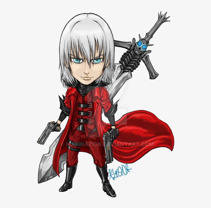 Dante Drawing Dmc Anime - Dante Dmc Anime Chibi Png PNG Image ...