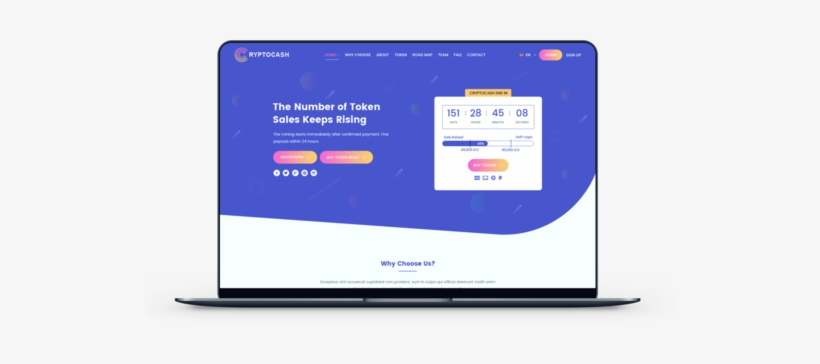 I Will Create Ico Crowd Selling Website For £5 - Template Ico Html PNG ...