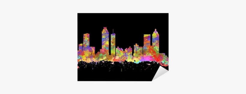 Watercolor Art Print Of The Skyline Of Atlanta Georgia - Atlanta PNG ...