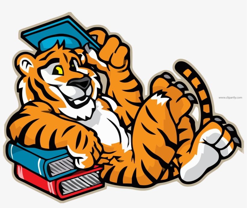 Elementary Tiger Black And White Clipart