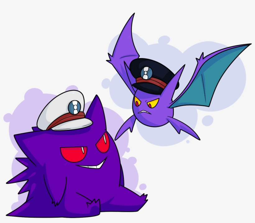 Gengar And Crobat - Pokemon Crobat And Gengar PNG Image | Transparent ...