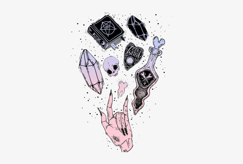 Goth, Overlay, And Png Image - Society6 Witchcraft Throw Blanket - 51 ...