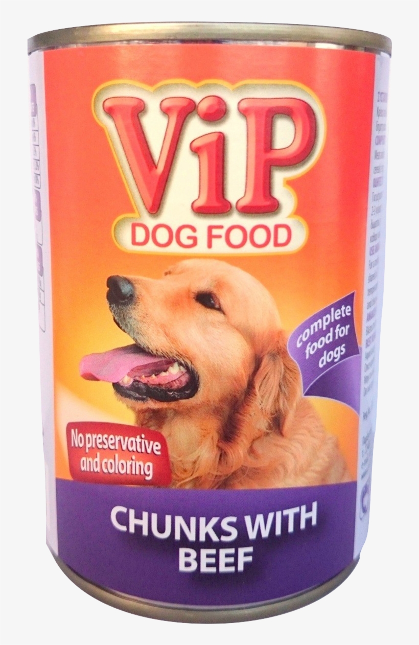 Vip Dog Food Can 415gr Beef Image PNG Image | Transparent PNG Free ...