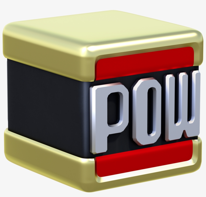 Mystery Block - Super Mario 3d World Pow Block PNG Image | Transparent ...