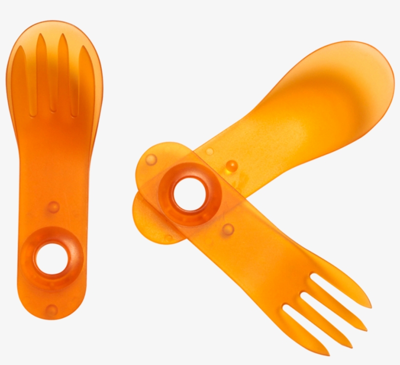 Two Orange Swivel Spork, Left One Is Position Vertical - Plastic Fork ...