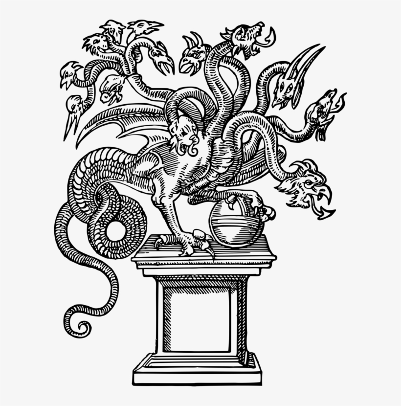 Hercules And The Lernaean Hydra Computer Icons Drawing - Robert Granjon ...