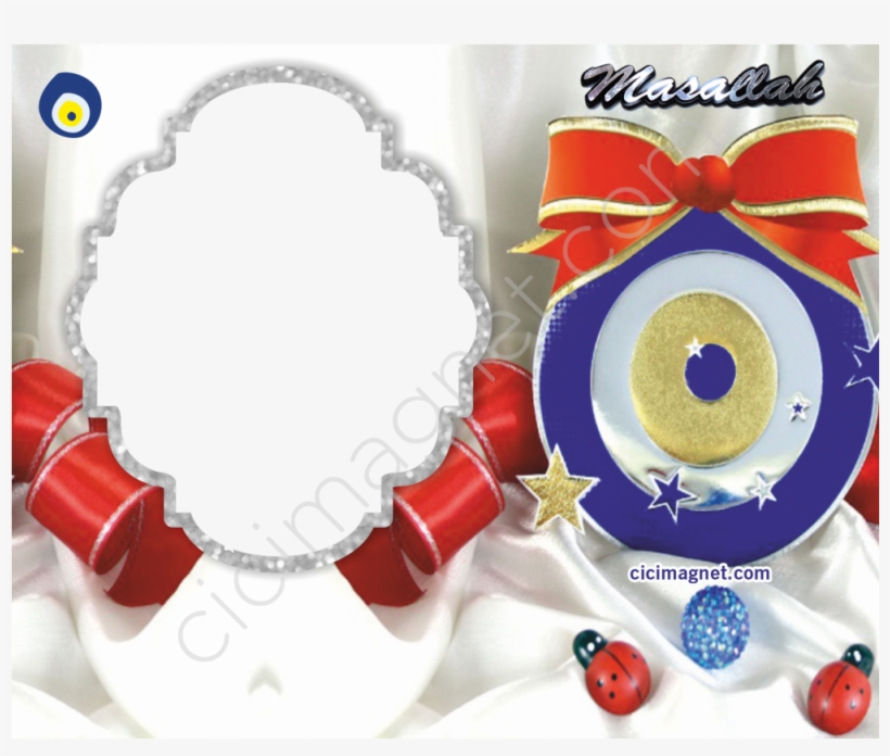 Nazar Boncuğu Temalı Sünnet Magneti - Sünnet Mesajları PNG Image ...