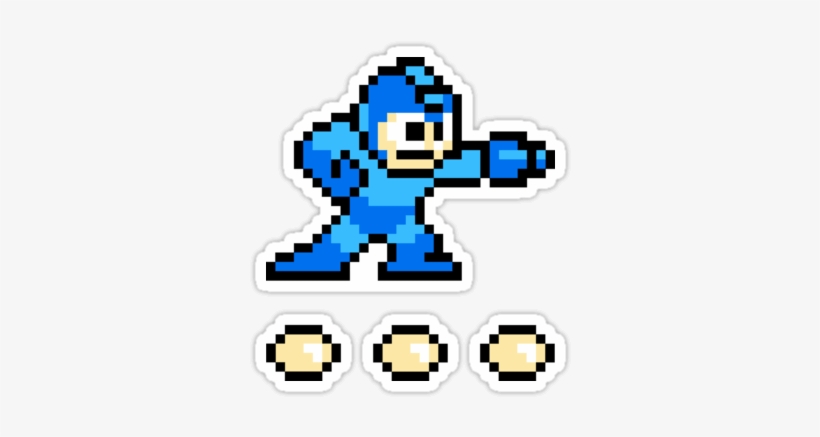 Download Mega Man Sticker - Mega Man Pixel Art | Transparent PNG ...