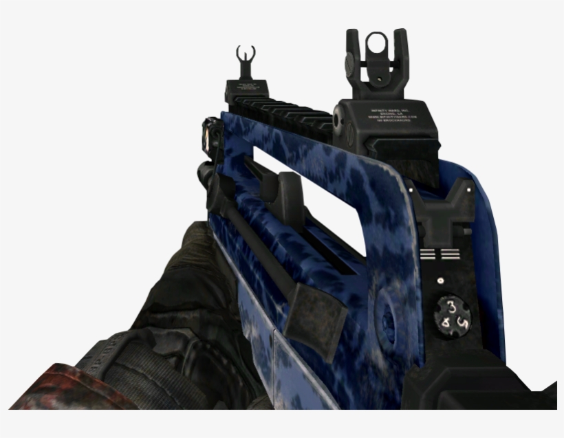 Mw2 Blue Tiger On Famas - Modern Warfare Remastered Blue Tiger PNG ...
