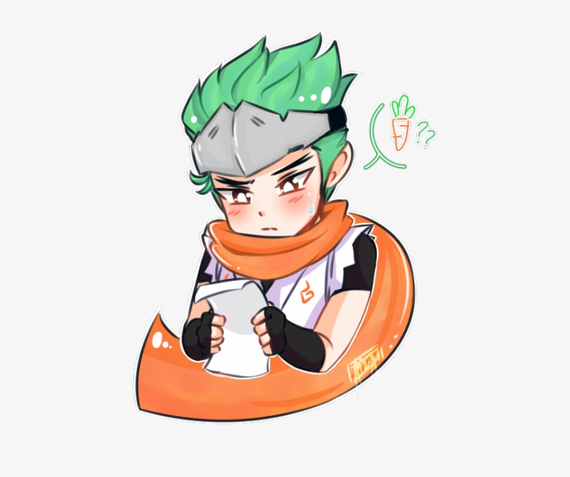 I Draw Our Carrot Boi ~♥ - Overwatch Art Cute Genji PNG Image ...