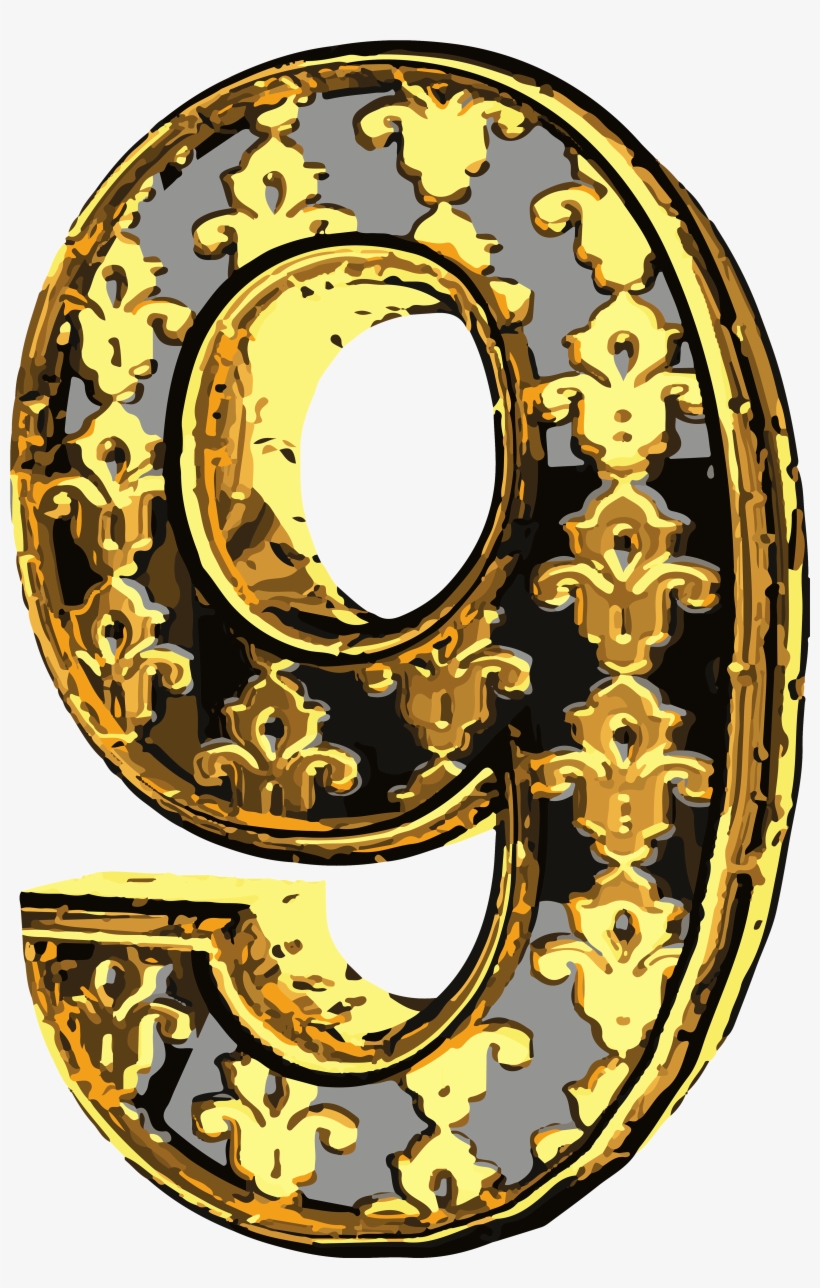 Clipart Gallery Elegant - Number Nine Art PNG Image | Transparent PNG ...