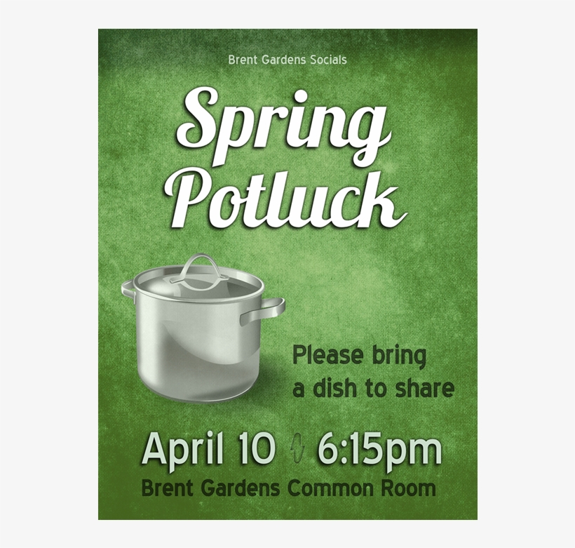 Potluck Poster Spring2013 Dribble - Potluck Poster PNG Image ...