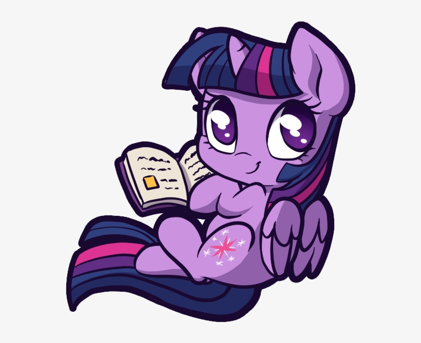 The Reading Cute - Twilight Sparkle Chibi PNG Image | Transparent PNG ...