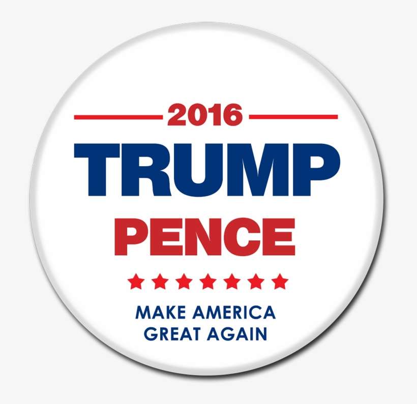 Trump Pence Button - Make America Great Again Button Png PNG Image | Transparent PNG Free ...