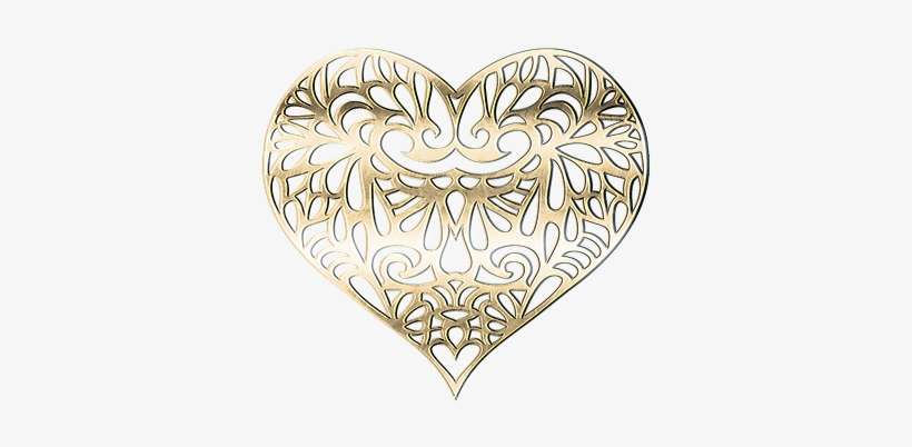 Heart Metal Gold Texture Graphic Decorativ - Coeur Metal PNG Image ...