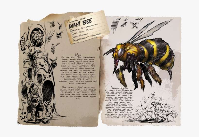 Giant Queen Bee - Ark Survival Evolved Giant Bee PNG Image ...