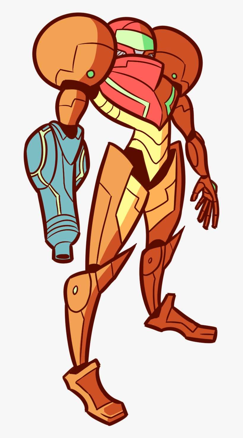 Metroid Is My Favorite Smash Bros Robot - Metroid Cartoon PNG Image ...