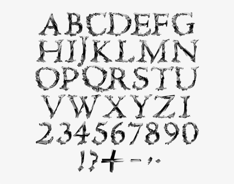 Asteroid Font Letters - Letter PNG Image | Transparent PNG Free ...